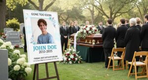 Funeral Flyer Messaging for Professional Networks