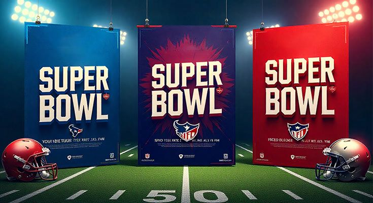 Super Bowl Posters: Designs, Templates & Free Downloads 2026
