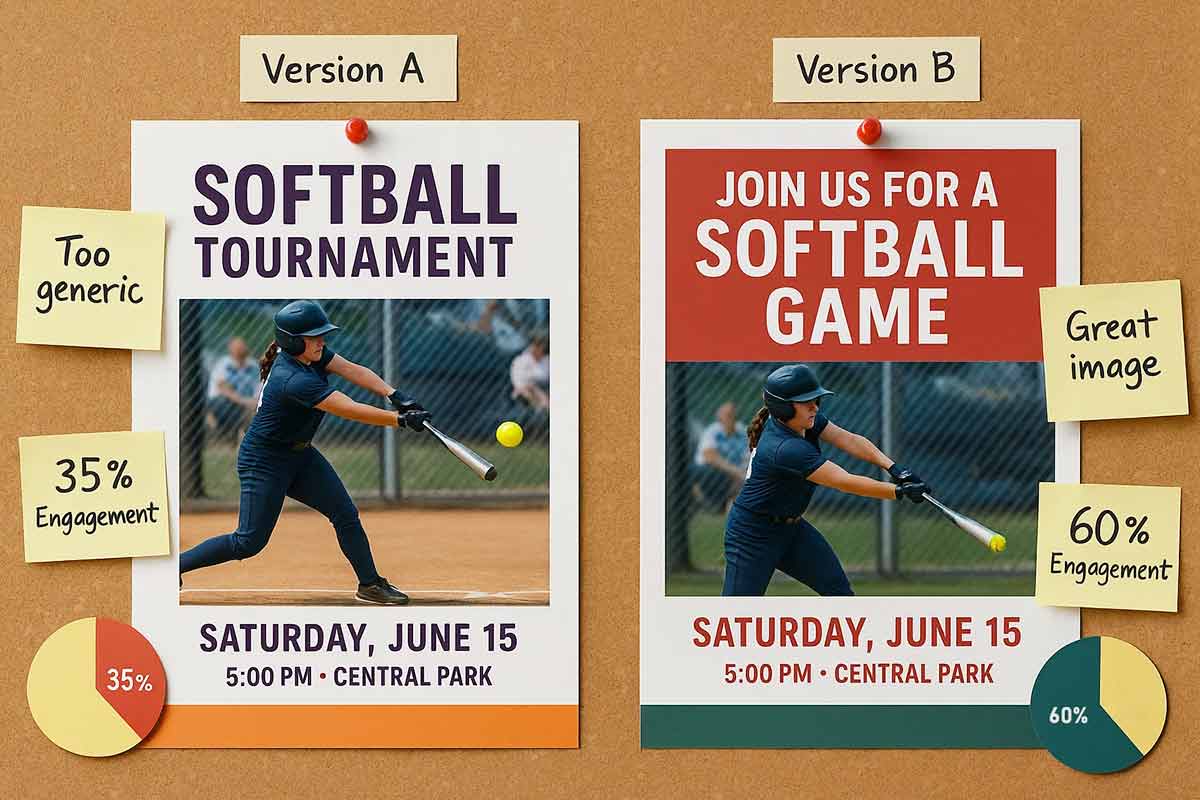 Build a Strong Softball Event Flyer Storyline | DesignWiz