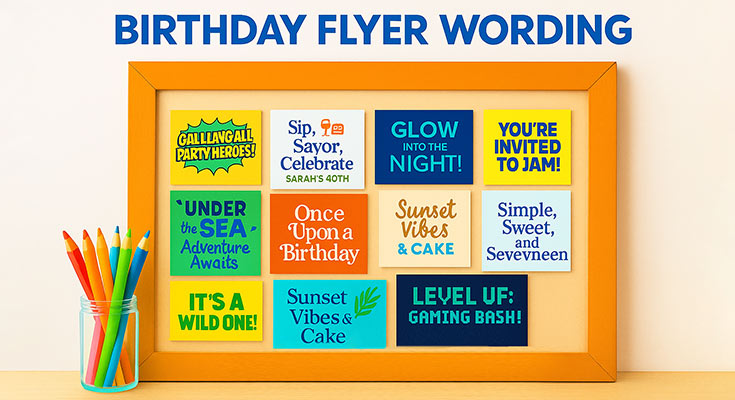 Headline and Text Ideas for Stunning Birthday Flyers | DesignWiz