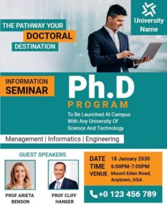 Flyers for University Programs From Admissions to Graduation