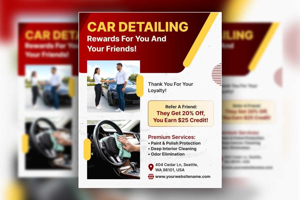 Car Detailing Flyer Messaging for Premium Services