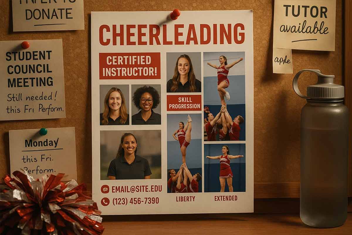 Cheerleading Flyer Content Strategies for Educators | DesignWiz