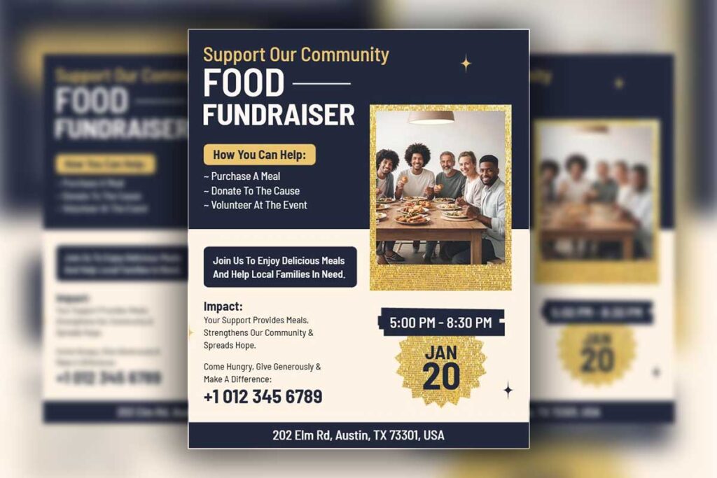 Food Fundraiser Flyers for New Service Providers