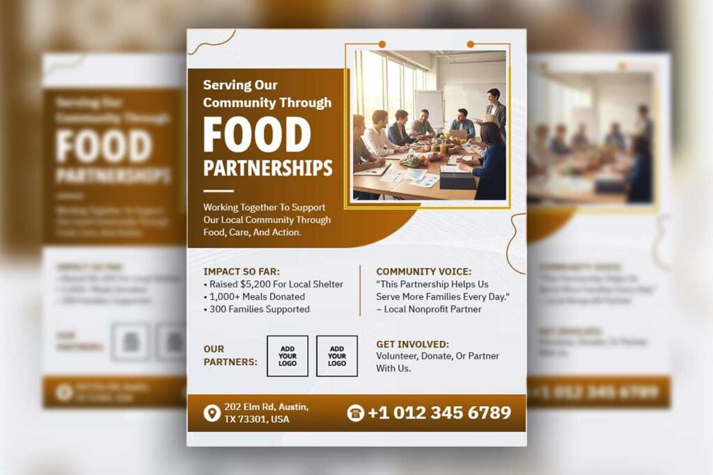 Food Fundraiser Flyers for New Service Providers