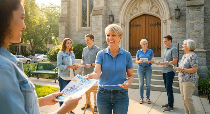 Evangelism Flyer Distribution for Competitive Edge | DesignWiz