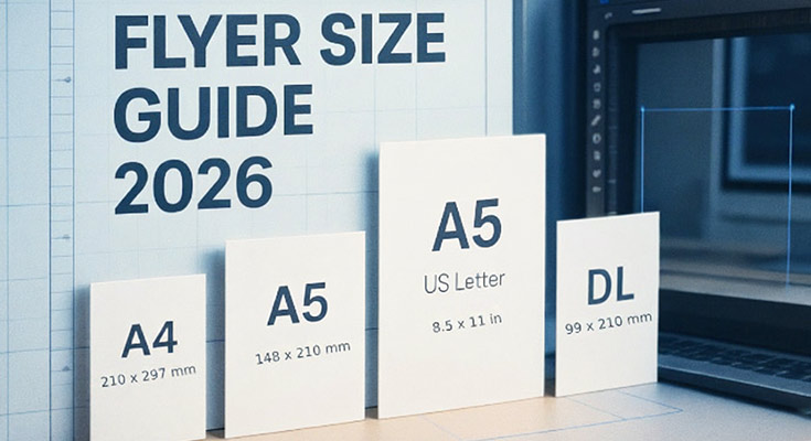 Flyer Size Guide 2026: Inch, PX, CM, MM & DIMS (Latest)