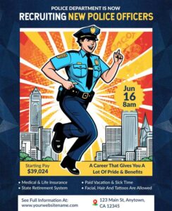 Police Recruitment Flyers That Help You Build a Strong Force