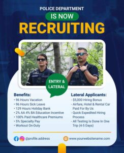 Police Recruitment Flyers That Help You Build a Strong Force