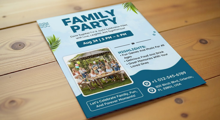 Professional Party Flyers for Home-Based Services | DesignWiz