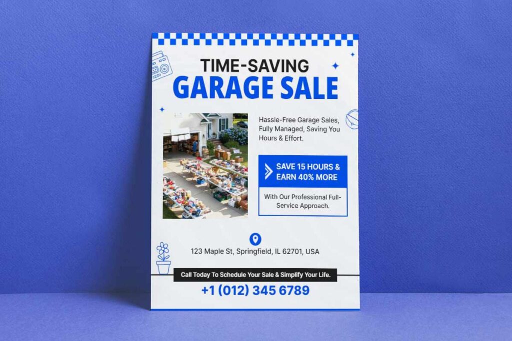 Garage Sale Promotion Flyers for Service Providers | DesignWiz
