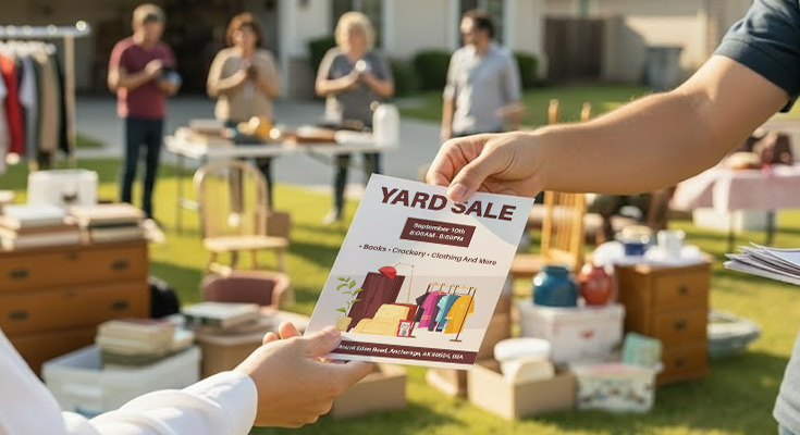 Yard Sale Flyer Distribution for Service Providers | DesignWiz